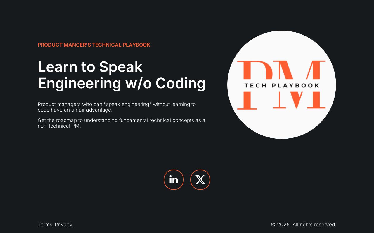 PM Tech Playbook - Learn to Speak Engineering w/o Coding